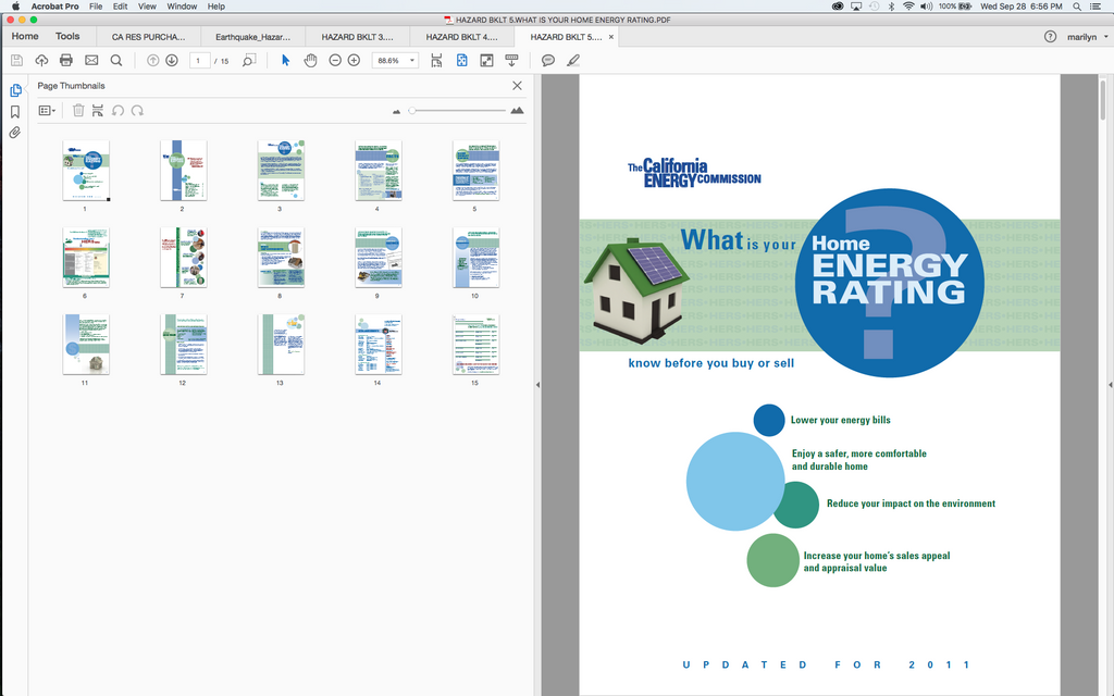 Downloadable California form Home Energy Rating Booklet